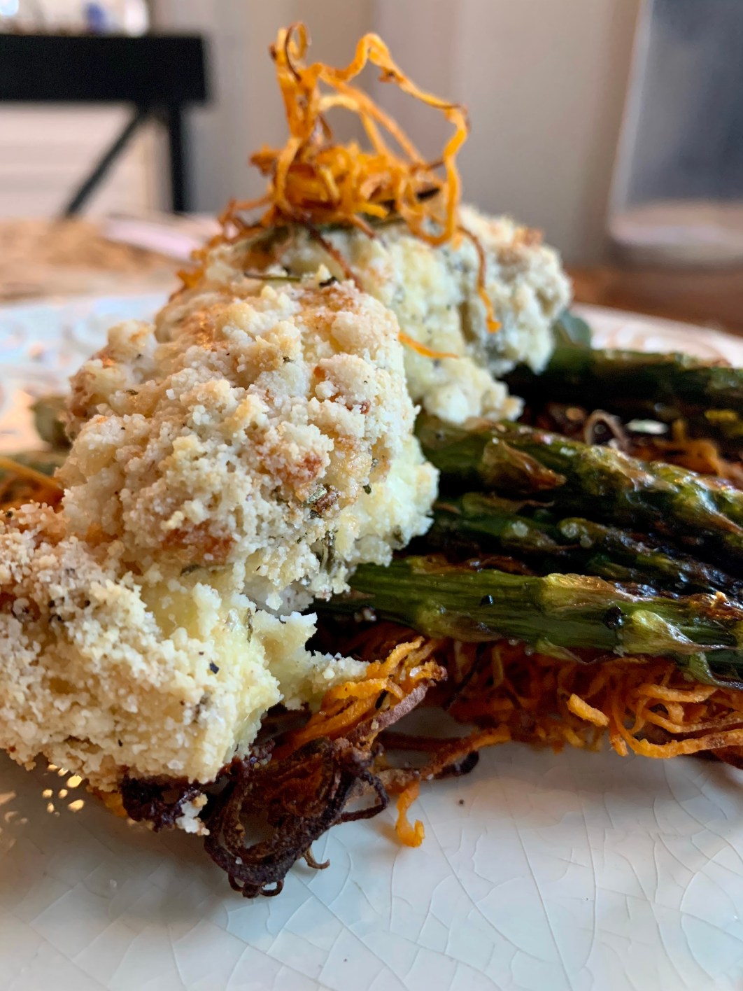 Cod Almondine with Shoestring Sweet Potato Fries! – BeautyBeyondBones