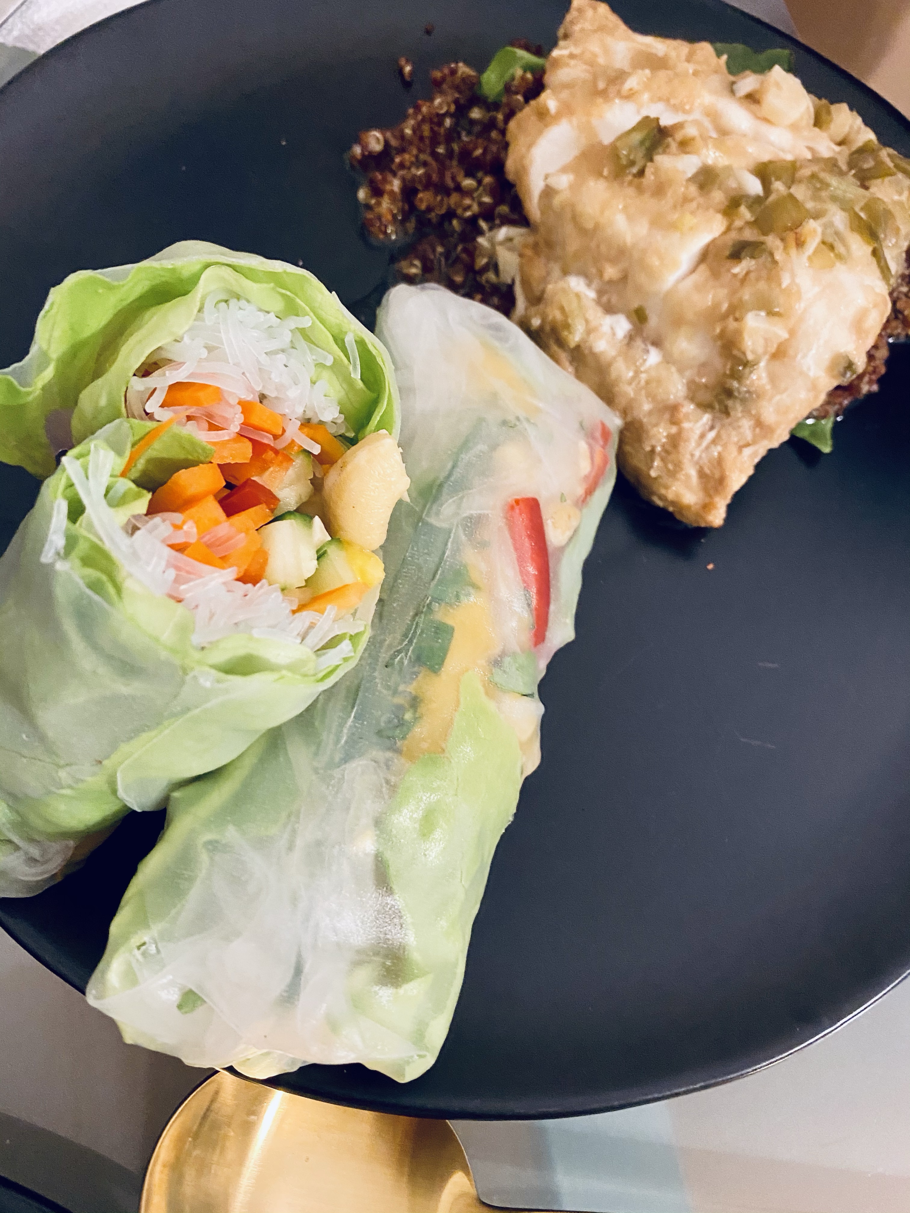 Mango Spring Rolls w/ Peanut Dipping Sauce! – BeautyBeyondBones