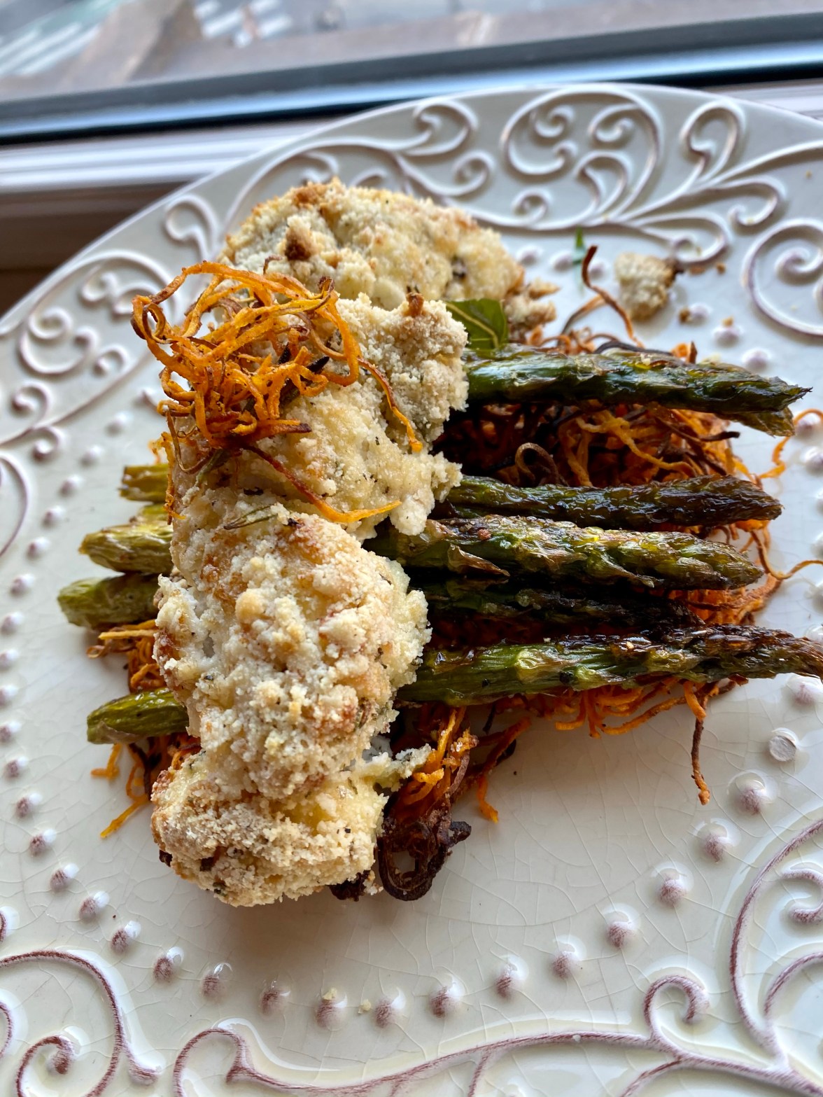 Cod Almondine with Shoestring Sweet Potato Fries! – BeautyBeyondBones