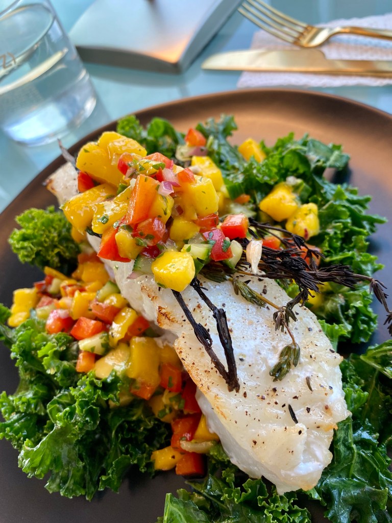 Chilean Sea Bass with Mango Salsa (AKA My “WOW” Meal!) – BeautyBeyondBones