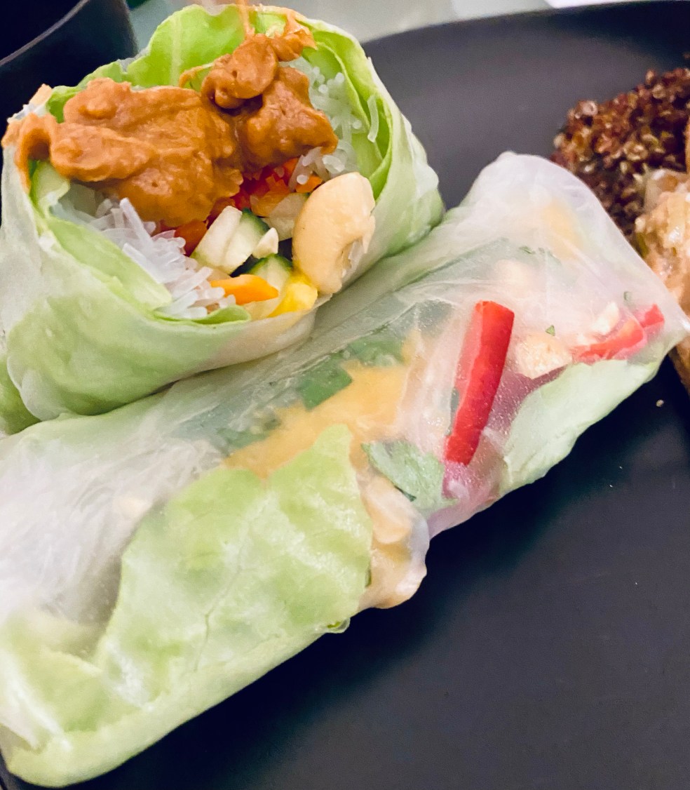 Mango Spring Rolls w/ Peanut Dipping Sauce! – BeautyBeyondBones